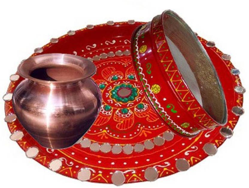 Pooja Thali Decoration for Karwa Chauth - Buy Online