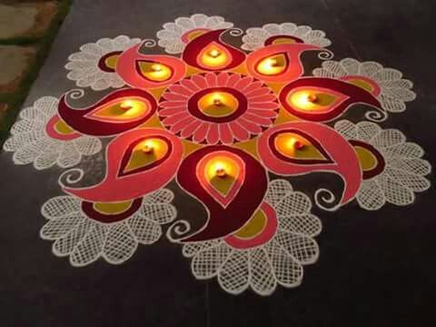 Indian Rangoli Designs for Diwali (18 Beautiful Ones) - TCT