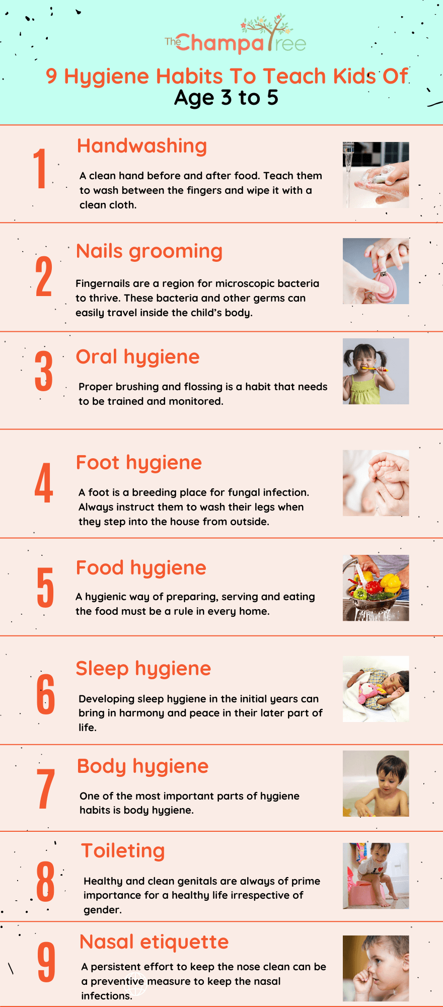 9 Hygiene Habits to Teach Kids Between the Age 3-5 -TCT